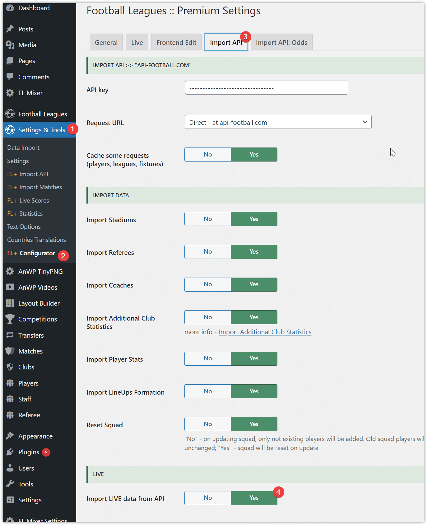 How To Create WordPress LIVE Scores Website with Football Leagues Plugin